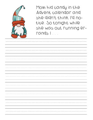 Christmas Gnomes Writing Prompts – In All You Do
